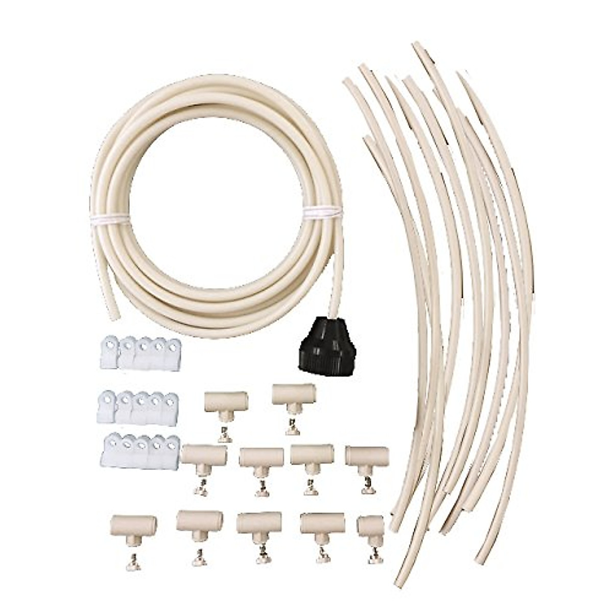 mistcooling Patio Misting System-Patio Misting Kit Assembly - Make Your own Misting System - Easy to Build and Install - 5 Minute Installation (48Ft 12 Nozzles)