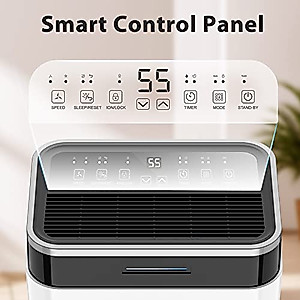 FREE VILLAGE Dehumidifier, 45 Pint (50 Pint Under 90°F/90% RH) Dehumidifiers for Home Up to 3500 Sq. Ft, Digital Control Panel, Auto Drainage, 24 Hr Timer, Dehumidifier for Basement, Bathroom, Bedroom