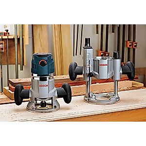 BOSCH MRC23EVSK Combination Router 15 Amp 2.3 Horsepower Corded Variable Speed Combination Plunge & Fixed-Base Router Kit with Hard Case