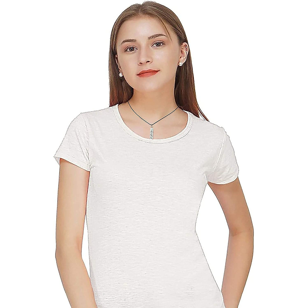 Arts Of India Raw Selenite Crystal Pendant Necklace (Bullet, Round)