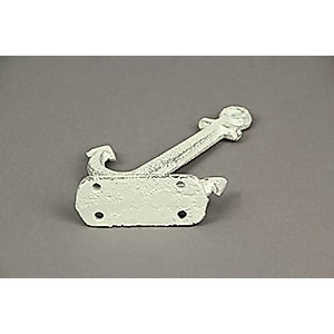 J.D. Yeatts Set of 4 Cast Iron Ship Anchor Wall Hooks Nautical Decorative Towel Hat Hangers, Multicolor, One Size