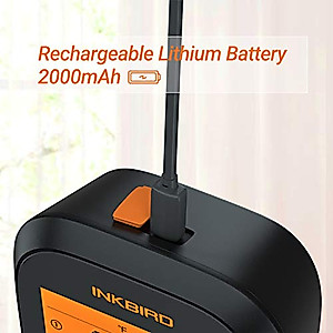 Inkbird WiFi Meat Thermometer, Wireless Grill BBQ Thermometer with Calibration, 4 Colored Probes, LCD Screen, Remote Monitor Digital Cooking Food Oven Thermometer