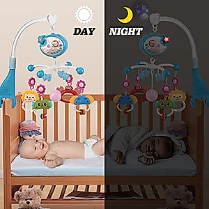 nicknack Baby Mobile for Crib Toys with Music and Lights, Baby Crib Mobile for Infants 0-6 Months