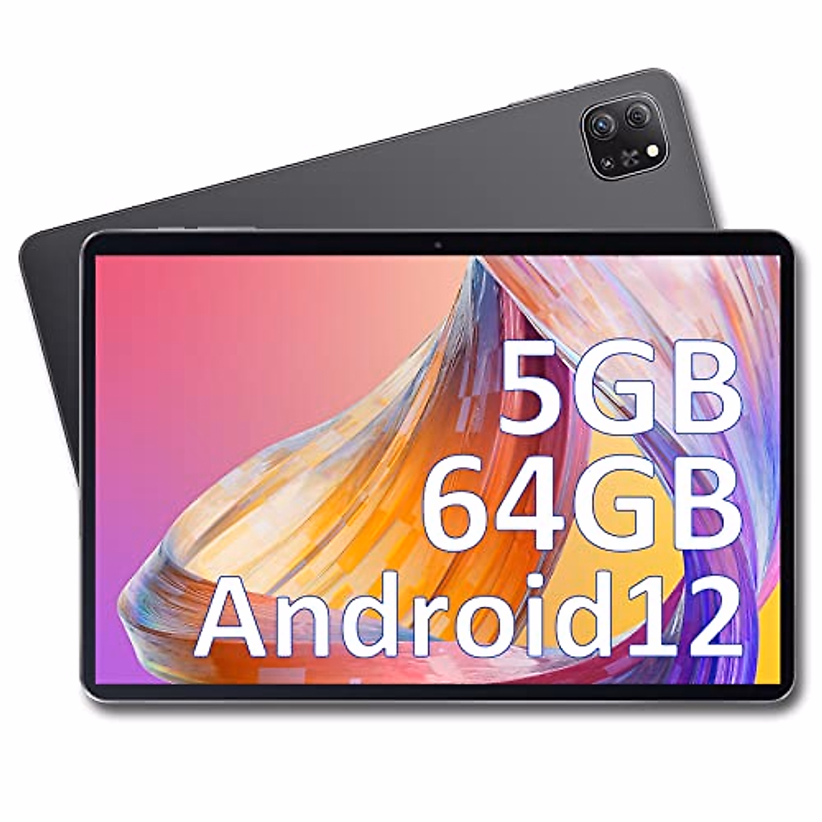 OSCAL 2023 Latest Android 12 Tablet, 10.1 Inch Tablets with 64GB ROM 1TB Expand, 25W/6580mAh Fast Charging, 1280x800 IPS HD Touch Screen, 2+5MP Dual Camera, WiFi, Bluetooth, Grey