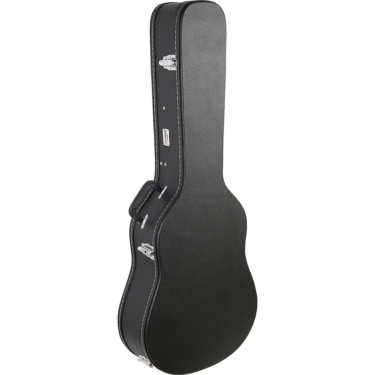 Gearlux Dreadnought Acoustic Guitar Hardshell Case with Accessory Compartment - Black