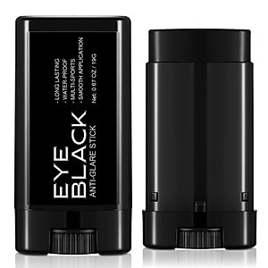 Wismee Eye Black Baseball Accessories, Anti-Glare Eye Black Pink Black for Baseball Softball Football,Waterproof Ultra-Long Lasting Black Eye Stick for Sports Halloween Cosplay Costume Parties
