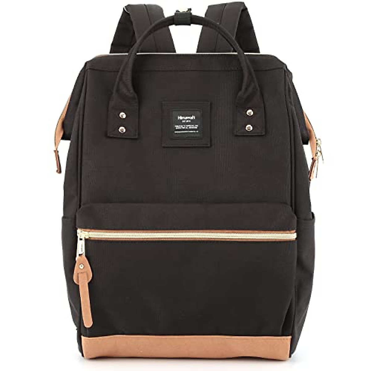 Himawari Laptop Backpack for Women&Men,Wide Open Large USB Charging Port 15.6 Inch Laptop Doctor College Work Bag(123#-Black)