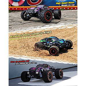 HAIBOXING 1/18 Scale Brushless Fast RC Cars 18859A, 4WD Off-Road Remote Control Trucks 48 KM/H Speed for Adults and Kids Boys, All Terrain Truck Toys Gifts with Extra Shell and Battery 40+ min Play