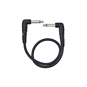 D’Addario Accessories Classic Series Guitar Patch Cables - Guitar Pedal Cable with ¼ Inch Ends - Durable & Reliable - Instrument Cable for Pedalboards - Right Angle - 3 feet