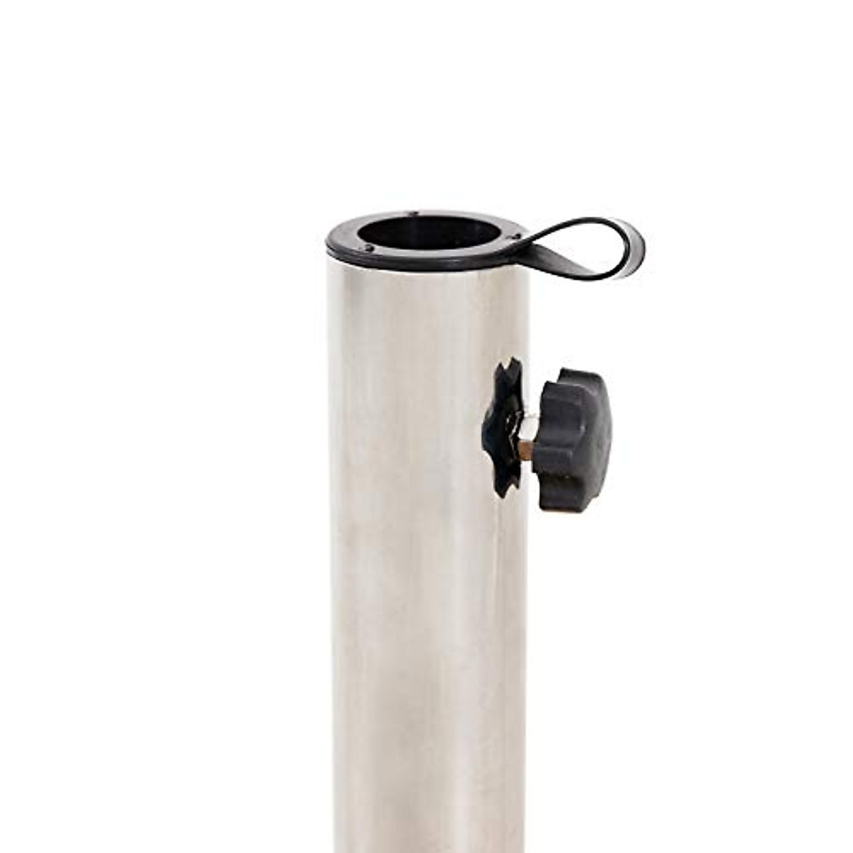 Christopher Knight Home 314641 Ralph Outdoor Umbrella Base, 17.75" D x 17.75" W x 17.00" H, Teak + Stainless Steel