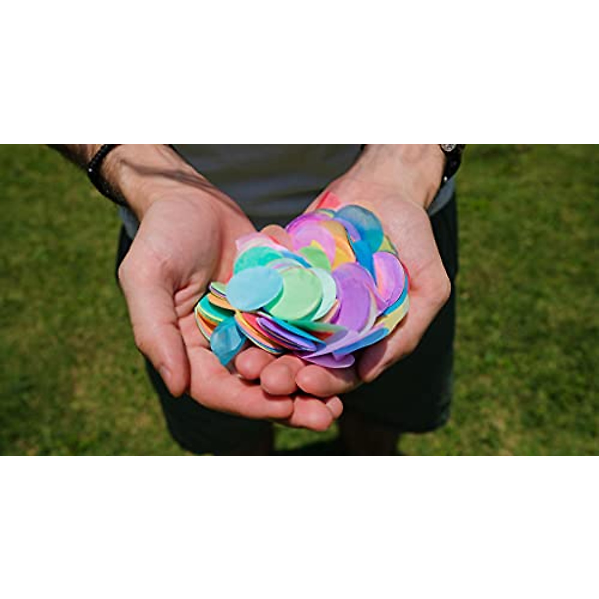 La Sol Imports Round Pastel Tissue Confetti Circle Dots Rainbow Confetti for Party Table Wedding Celebrations Multicolor Biodegradable Paper Tissue 1 inch Circles 1.4 Oz 1.4 Ounce Pack of 1