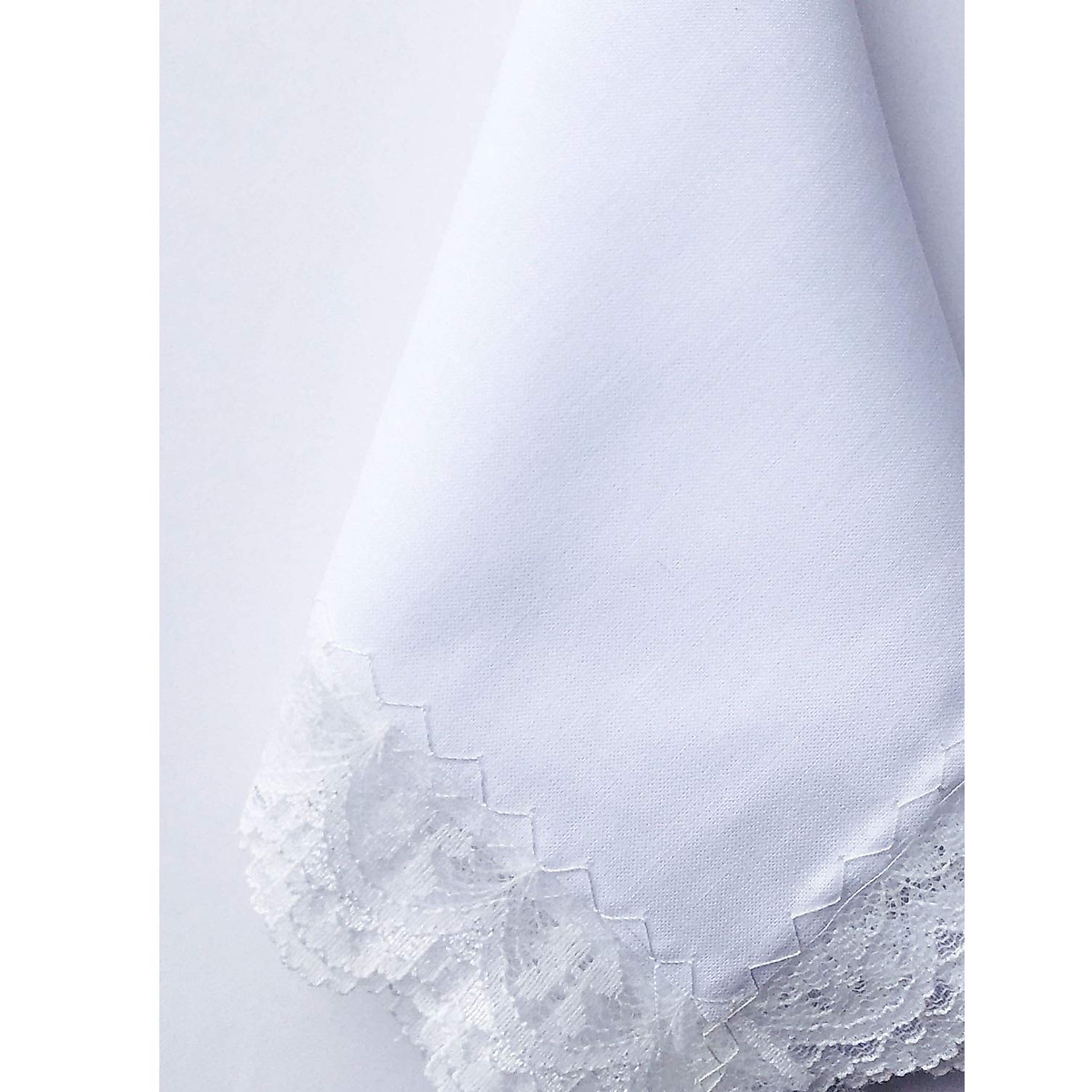 Lace Cotton White Handkerchiefs Perfect Wedding Bulk