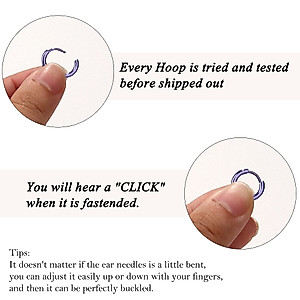 ORAIZO Small Stainless Steel Hoop Earrings for Women 12Pairs Huggie Cartilage Hoop Earrings for Men Helix Daith Tragus Ear Piercings Jewelry for Multiple Piercing Silver Gold Sleeper Earrings