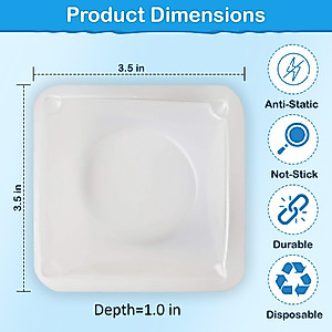 Medium 3.5" Square Polystyrene Weigh Boats, Weighing Dishes, Weighing Boats with Easy-Pour Spout, Anti-Static Disposable Tray, 100ml (120 pcs)