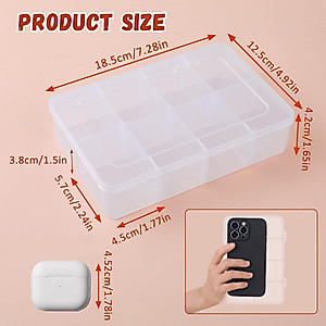 Tackle Box Organizer Bead Organizers and Storage with Adjustable Dividers Small Plastic Box Bead Storage Containers Small Parts Organizer Clear Storage Case Compartment Organizer for Snacks Craft