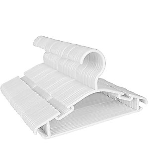 Baby Hangers for Closet - Baby Clothes Hangers 60 Pack Plastic Kids Hangers Clothing Infant Toddler Childrens Hangers White