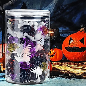 270 PCS Halloween Vase Fillers Includes Mini Acrylic Pumpkin Cute Ghost Mini Skull Head Small Witch Hats, Halloween Party Table Decoration Halloween Decorations Tiered Tray Decor