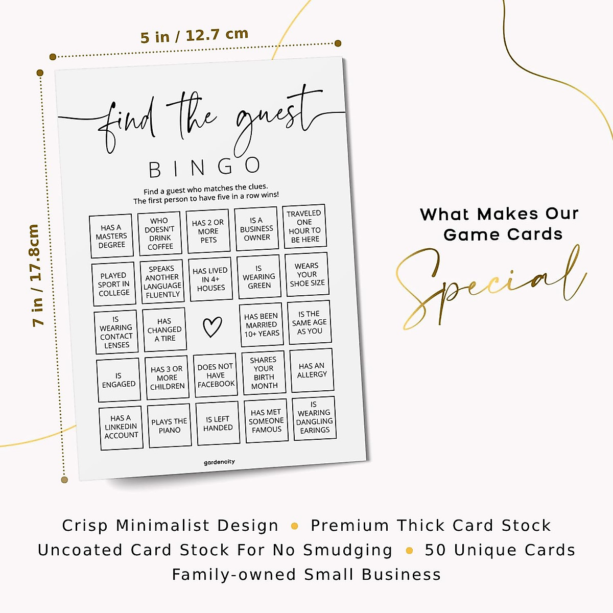 Find The Guest Bingo Game Cards, Baby Shower Bingo Game, Bridal Shower Games, Wedding Bingo, 50 Unique Cards, Minimalist