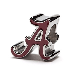 University of Alabama Charm Bracelet | Crimson Tide Gifts | Stainless Steel Alabama Jewelry | Alabama Logo Charm Bracelet | Lifetime Guaranteed