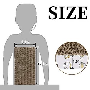 PatiencET Cat Scratcher 4 PCS Cat Scratch Pad Reversible Scratcher Scratching Texture Design Durable Scraper