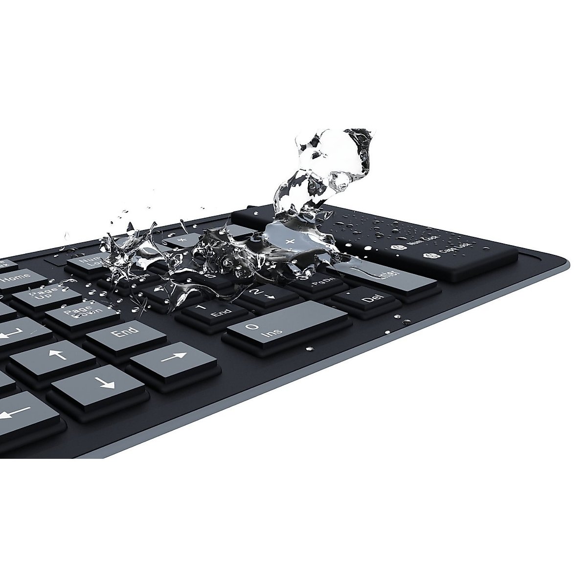 sungwoo Foldable Silicone Keyboard USB Wired Waterproof Rollup Keyboard for PC Notebook Laptop (Black+Grey)