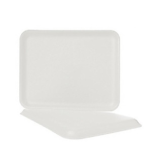 CKF 8SW, 8S White Foam Meat Trays, Disposable Standart Supermarket Meat Poultry Frozen Food Trays, 500-Piece Bundle