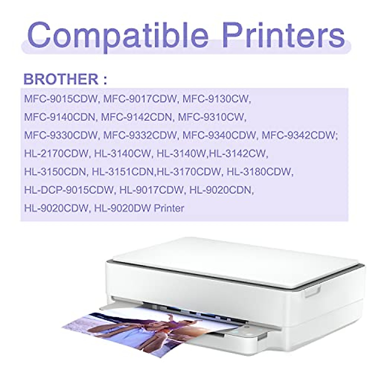 RETCH Compatible Toner Cartridge TN221 Replacement for Brother TN-221 TN225 TN-225 Black and Color, for HL-3140CW 3170CDW 3180CDW MFC 9130CW Printer(2 Black, 1 Cyan, 1 Magenta, 1 Yellow, 5 Pack)