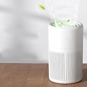 Generic Vacuum Cleaner, Smart Auto Mode Purifier for Desktop, Intelligent Household USB Portable Purifier, Office Desktop Vacuum Cleaner, Suitable for Car Home Office Dormitory (White)