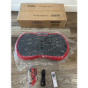 ZENY Vibration Plate Exercise Machine, Whole Body Workout Vibration Fitness Platform for Weight Loss, Toning Wellness, Home Gym Equipment (Red)