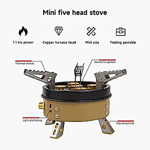 11000W Windproof Camping Stove Portable Outdoor Camping Furnaces Foldable Camping Burners Backpacking Stove Windproof Stove