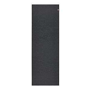 Manduka eKOlite Yoga Mat - 4mm Thick Travel Mat, Eco Friendly, Natural Tree Rubber, Superior Catch Grip, Dense Cushioning for Support and Stability in Yoga and Pilates, 79 inches, Charcoal