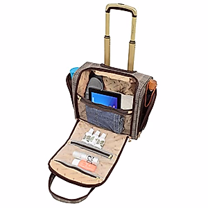 London Fog Brentwood II 4 Piece Set (with Under The Seat Bag), Cappuccino