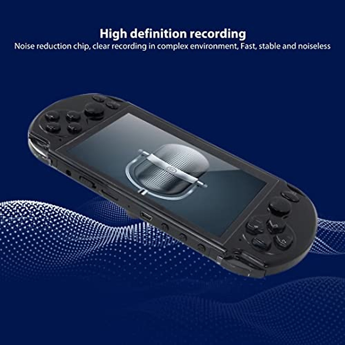 (Black) 5.1'' 8GB Retro Handheld Game Console Portable Video Game Support 10 Simulators