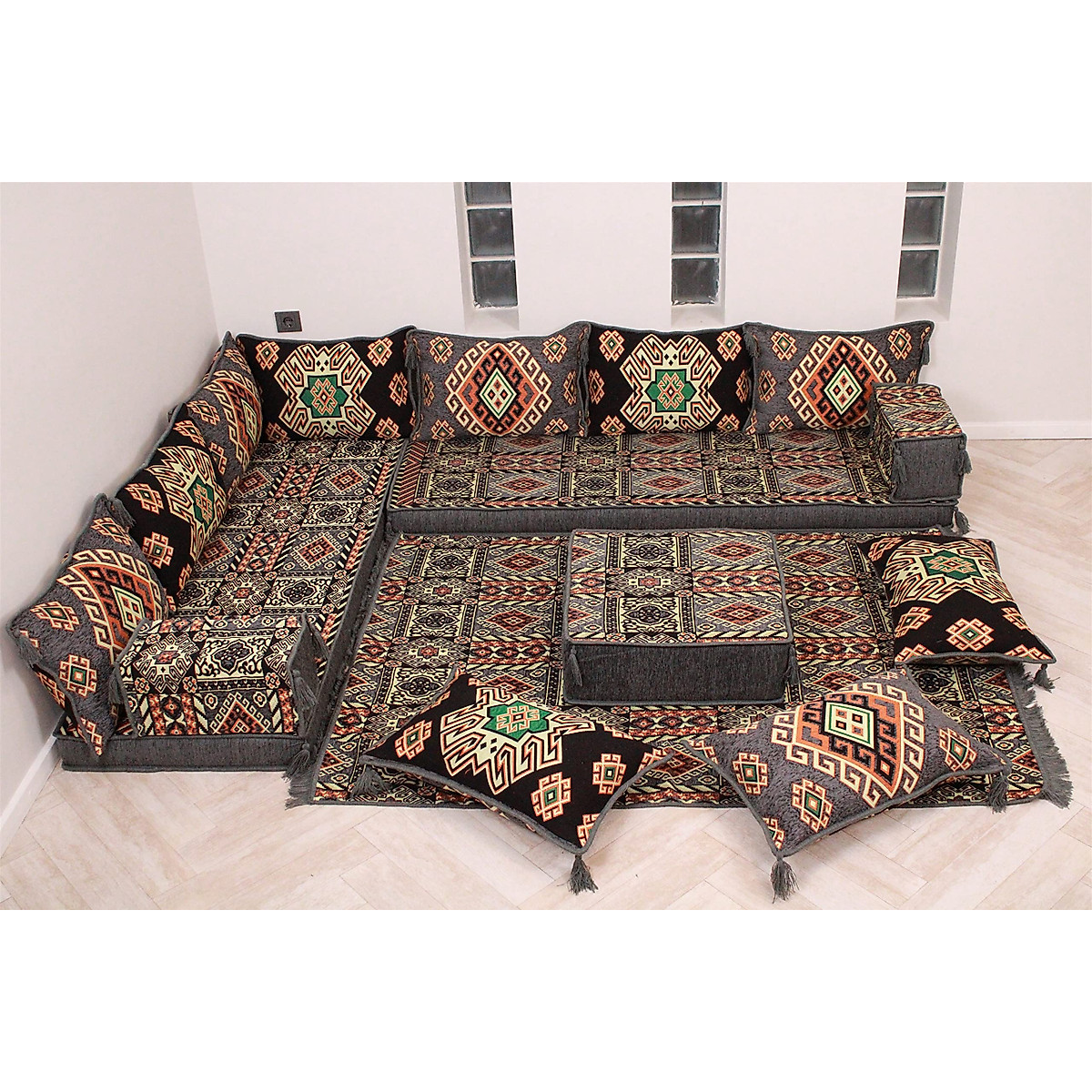 Arabic Majlis Sofa Set, Arabic Cushions, Modular Sofa, Moroccan Sofa, Furniture