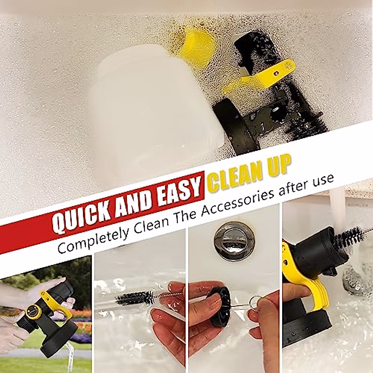 Cordless Paint Sprayer for DEWALT 20V Max Battery, HVLP Electric Tools Spray Paint Gun, Paint Sprayers for Home Interior and Exterior/Furniture/Cabinets/Walls/Fence/Ceiling (Battery NOT Included)