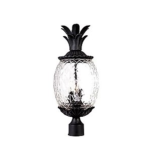 Acclaim 7517BK Lanai Collection 3-Light Post Mount Outdoor Light Fixture, Matte Black