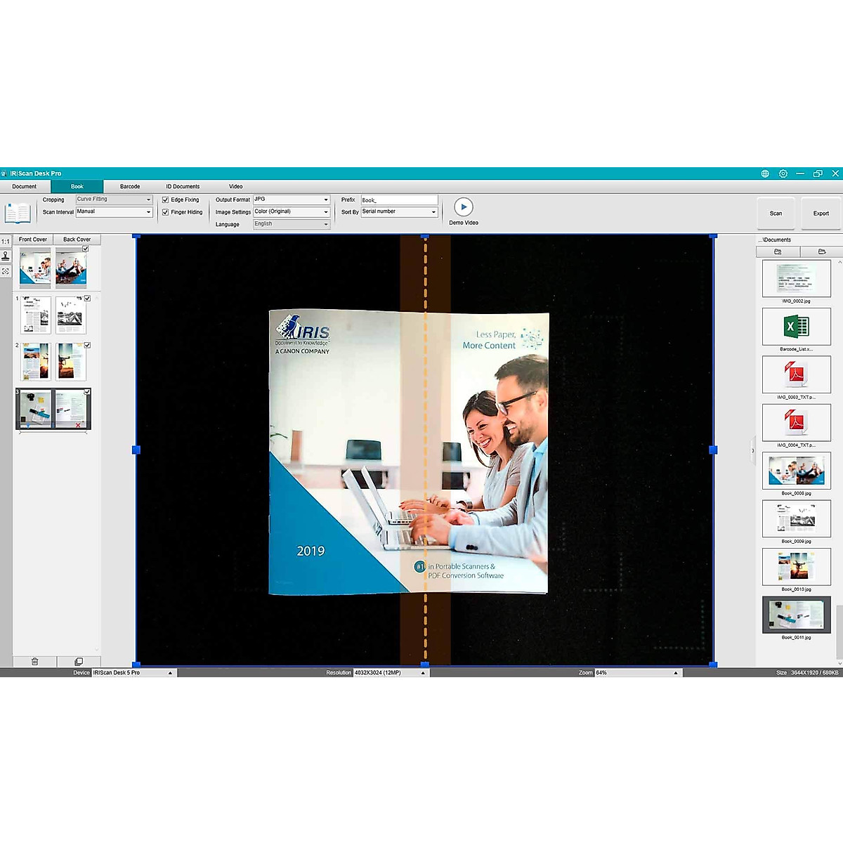 IRIScan Desk 5 PRO A3 Large Color scanner, PRO A3 Document & Book Scanner