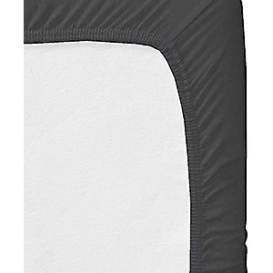 Cot Sheets 30" x 80" Set - Sheets for Camp Bunk Bed - Cot Size Mattress Sheets Fitted for Narrow Twin/RV's Bunk/Cot Size/Guest Bed/Army Cot - 4 PCs Cotton Bed Sheets Fit Upto 8" Deep (Dark Grey)