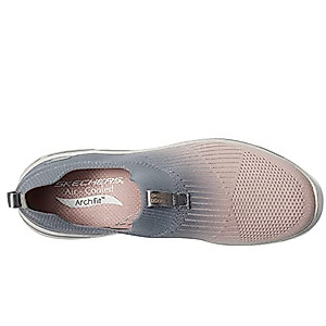 Skechers Go Walk Arch Fit - Ocean Vibes Gray/Pink 8 B (M)