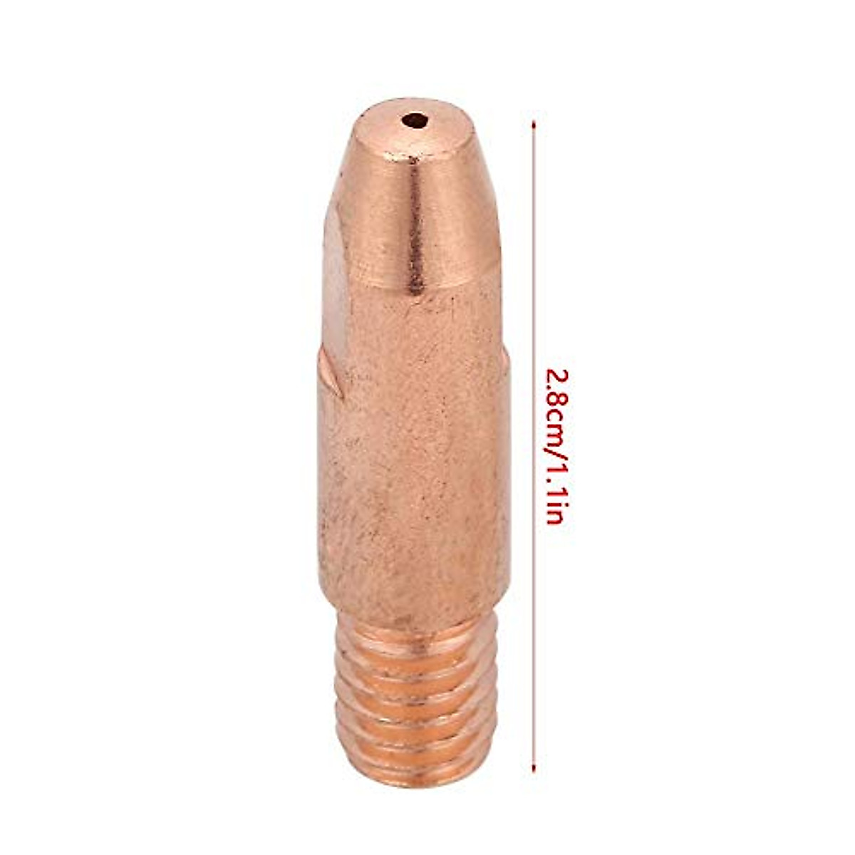FTVOGUE 20Pcs Copper Contact Tip M6 for Euro Style Binzel 24KD MIG MAG Welding Torch Gas Nozzle Tip Holder Accessaries[0.8],Nozzles, Collets and Lenses