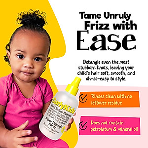 CurlyKids Super Detangling Spray | Frizz Control Hair Detangler Spray for Kids, Hair Care for Kinky, Wavy & Curly Hair, Sulfate & Paraben Free, 3 Pack