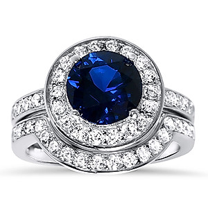 His Hers CZ Wedding Ring Set TRIO 3 PCS Bride Groom Couples Rings Him Her 9/7