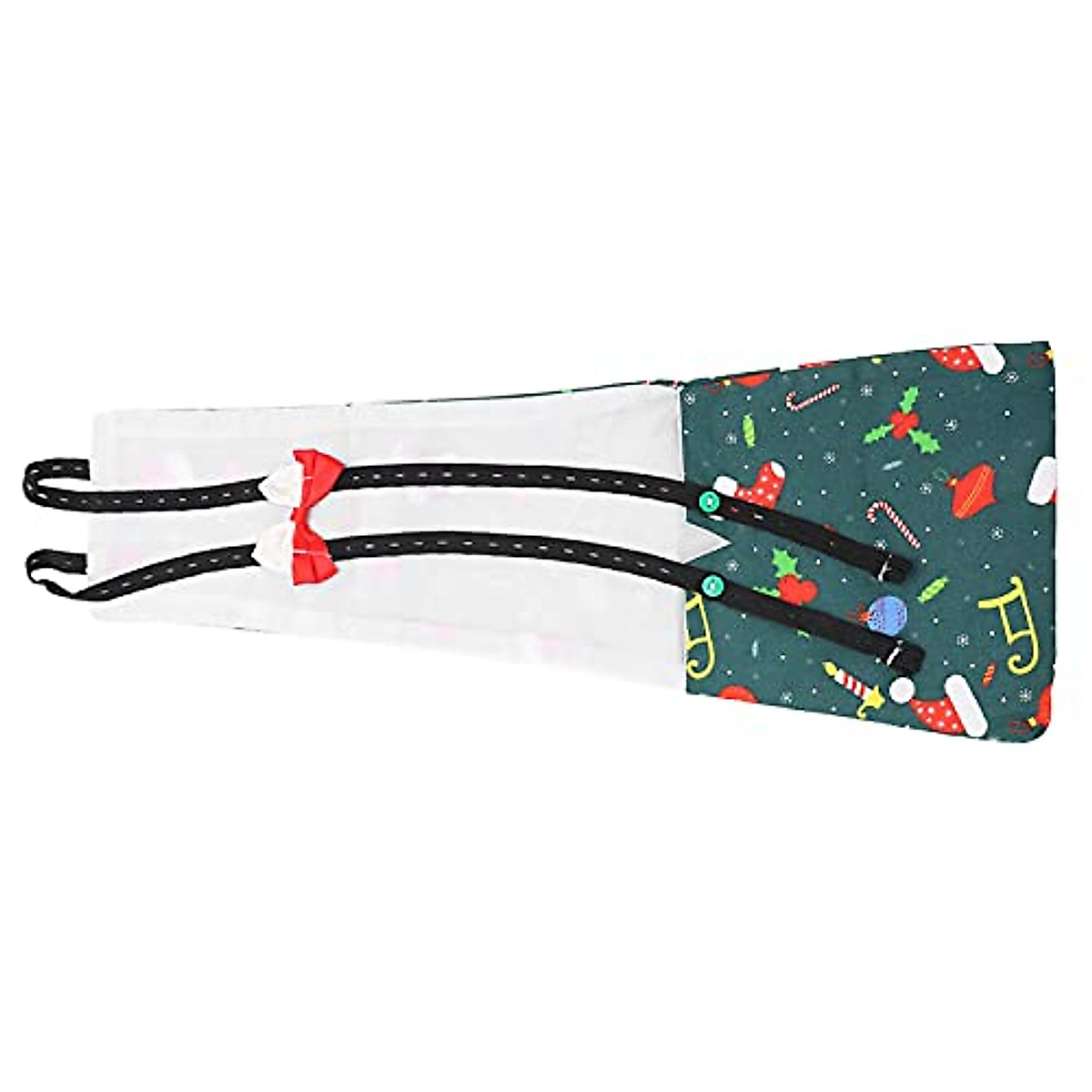 Pssopp Pet Chicken Diaper Washable Reusable Poultry Cloth Diaper for Goose Duck Hen Chicken (Cream‑Coloured Christmas L)