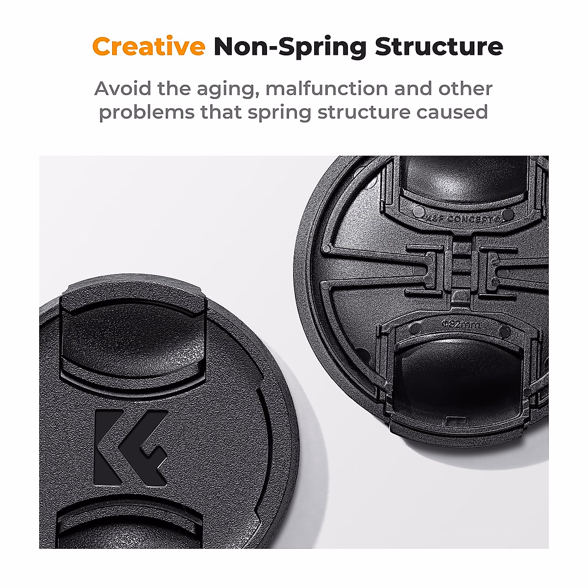K&F Concept 77mm Lens Cap, 9-in-1 Center Pinch Lens Cover + Anti-Loss Keeper Leash + Microfiber Cleaning Cloth Kits Compatible with Nikon, Canon, Sony, Fujifilm Camera Lenses