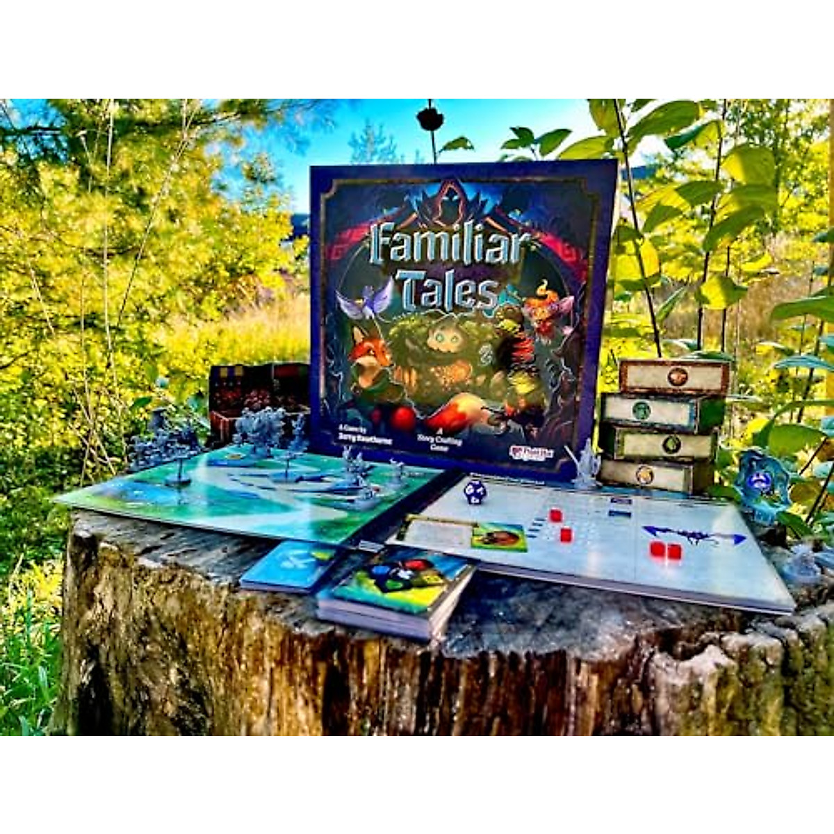Familiar Tales Board Game - Cooperative Deck-Building Fantasy Adventure! Strategy Game for Kids & Adults, Ages 8+, 1-4 Players, 45+ Minute Playtime, Made by Plaid Hat Games