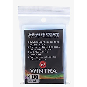 WINTRA Penny Card Sleeves, 2-5/8 x 3-5/8'' Soft Protective Sleeves, Ultra Clear Baseball Card Sleeves, Soft Card Protectors for Trading Cards (2000 count)