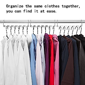 CBTONE 6 Pack Closet Space Saving Hangers, Multi-Purpose Metal Magic Hangers Cascading Hanger Updated Hook Design Metal Hangers for Organizing Wardrobe Clothing Hanger