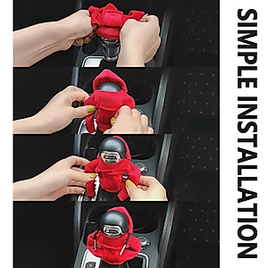 Jorlzeut 2023 New Car Gear Shift Cover Hoodie Car Gear Shift Cover, Mini Hoodie for Car Shifter, Car Gear Shift Knob Hoodie, Hoodie Shift Knob Cove（2PCS ）