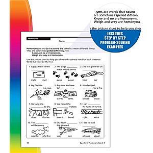 Spectrum Grade 4 Vocabulary Workbook, 4th Grade Vocabulary Covering Word Relationships, Sensory Language, Roots and Affixes, and Reading Comprehension Context Clues, Classroom or Homeschool Curriculum