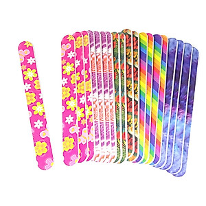 Honbay 20PCS Double Sided Nail Files Emory Boards for Home and Professional Salon Use (150/150 Grit) - Random Color